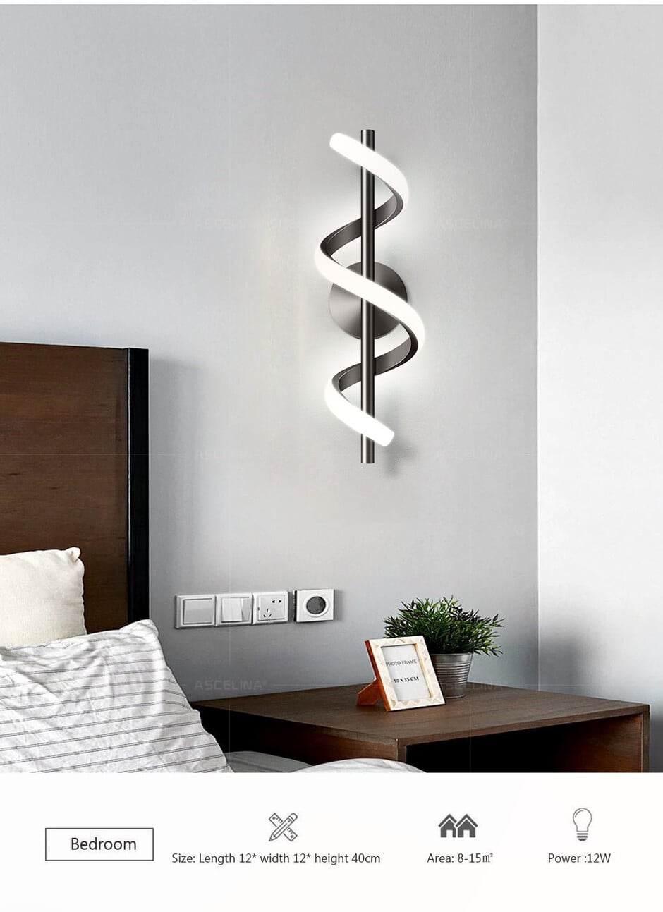 Baduglobal.ro Lampă de perete cu LED, creativă modernă, aplic de perete ...