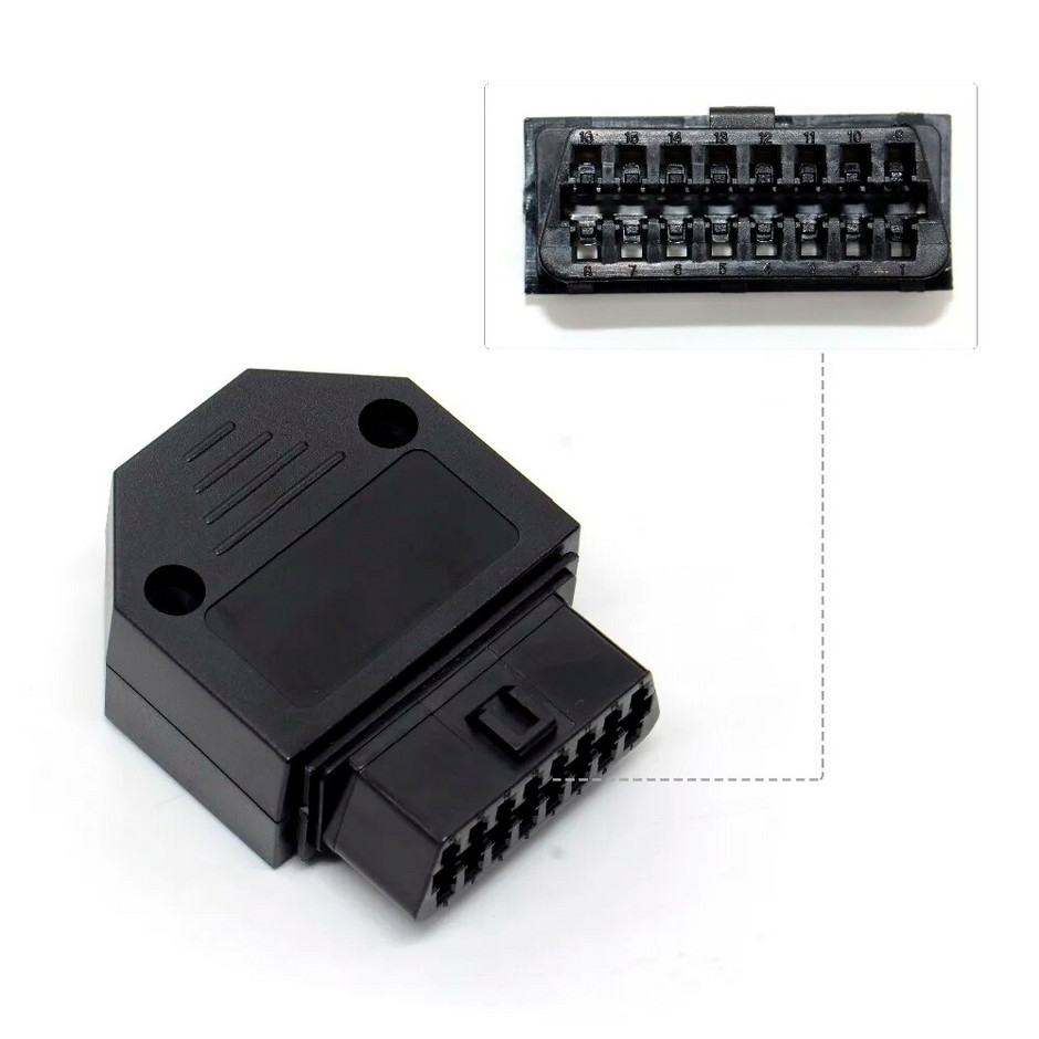 Badu.bg 10 бр./лот 16-пинов obd конектор obd2 16-пинов адаптер eobd2 ...
